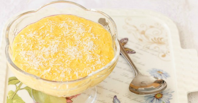 Sweet Corn and Coconut Pudding - Brazilian Dessert for Summer