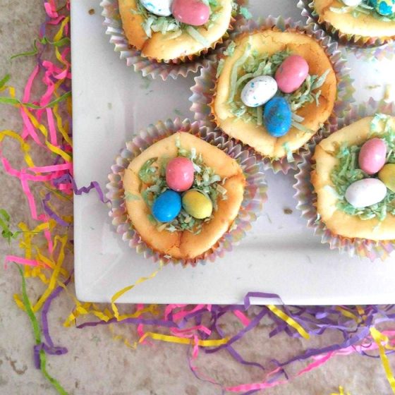 Easter Mini Cheesecakes - Robin Egg Cheesecake Cupcakes