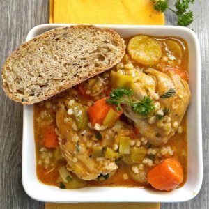 One Pot Chicken Barley Stew - Hearty Winter Vegetable Stew Recipe