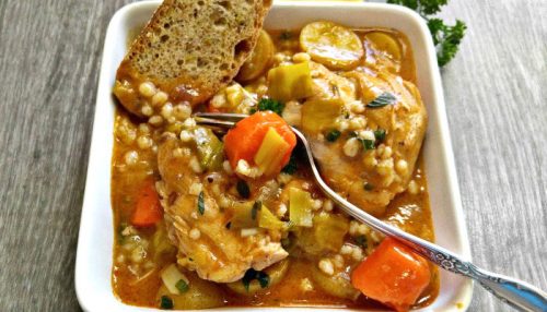 One Pot Chicken Barley Stew - Hearty Winter Vegetable Stew Recipe