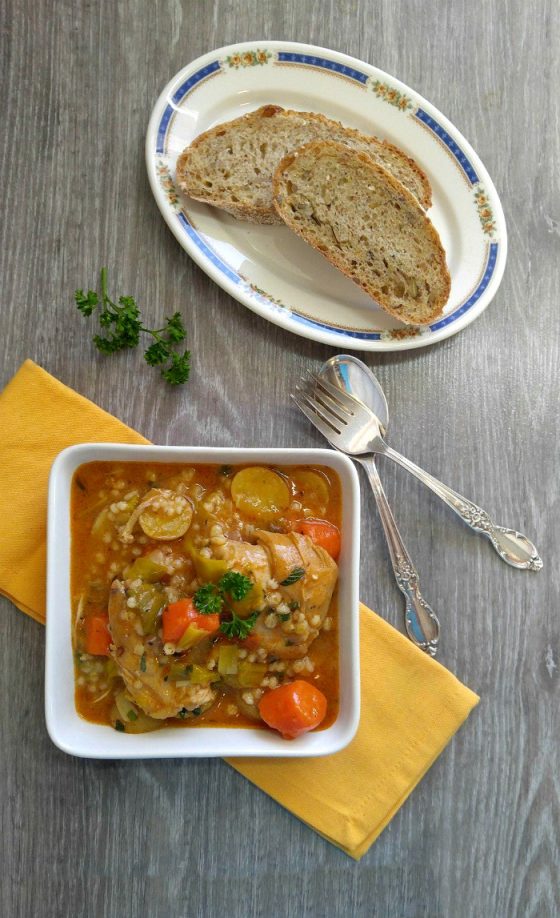 One Pot Chicken Barley Stew - Hearty Winter Vegetable Stew Recipe