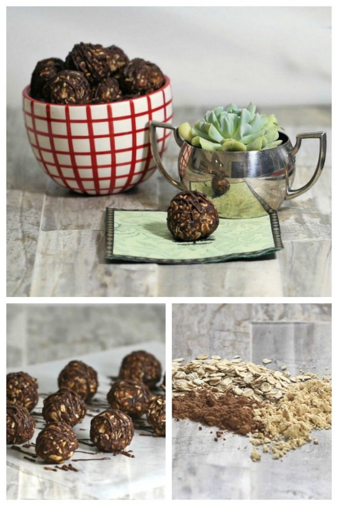Chocolate Peanut Butter Energy Bites (No Bake & 3 WW Freestyle Points!)
