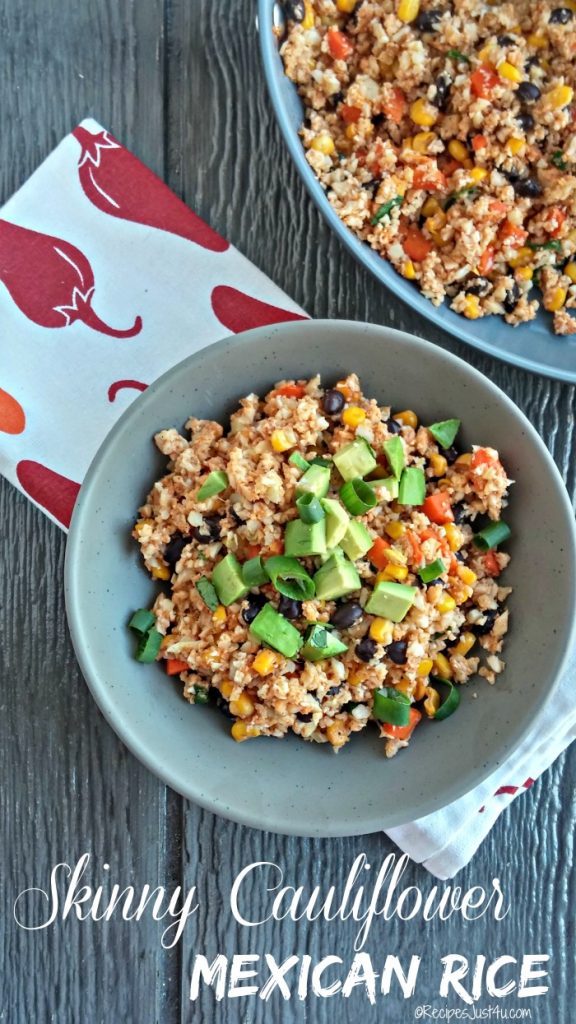 Skinny Cauliflower Mexican Rice Perfect Side Dish Skinny Cauliflower Mexican Rice Perfect Side Dish