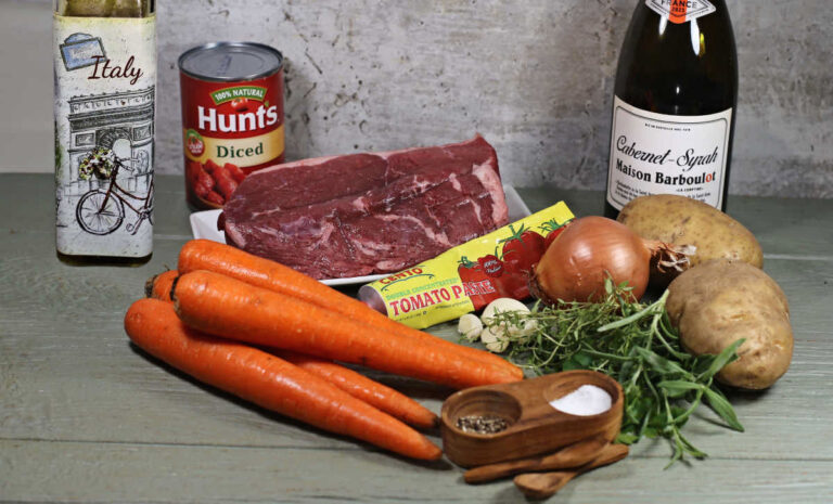Tuscan Beef Stew - Slow Cooker Rustic Italian Stew Recipe